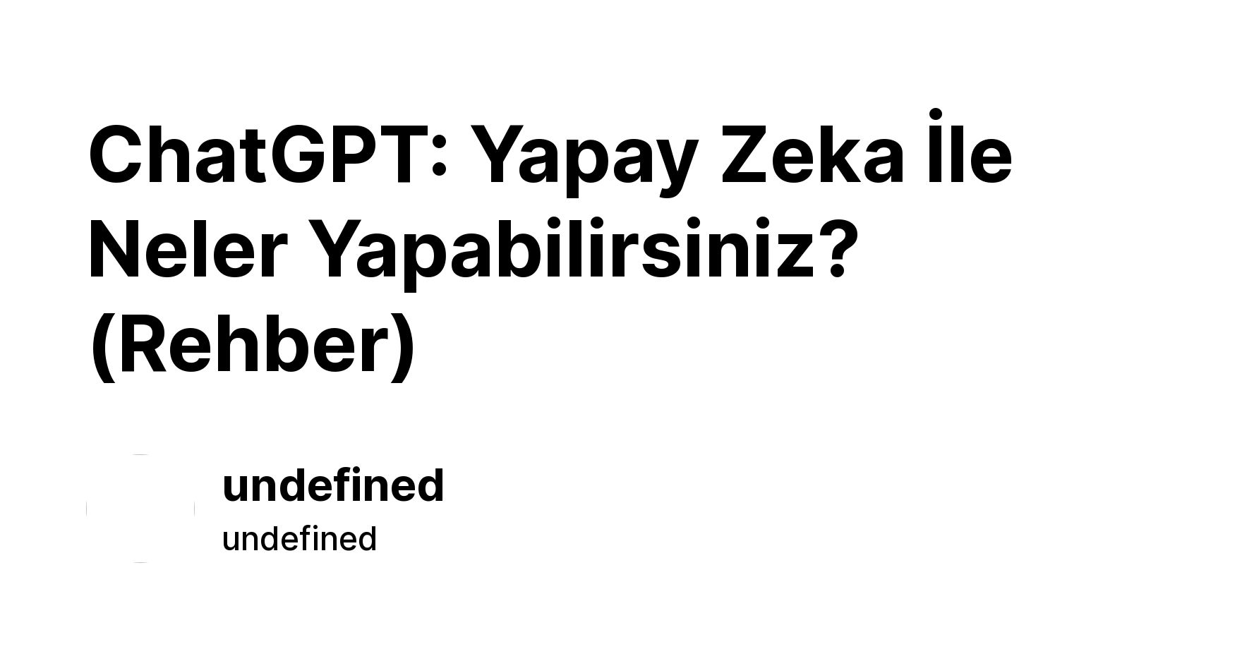 ChatGPT: Yapay Zeka İle Neler Yapabilirsiniz? (Rehber) - ikas